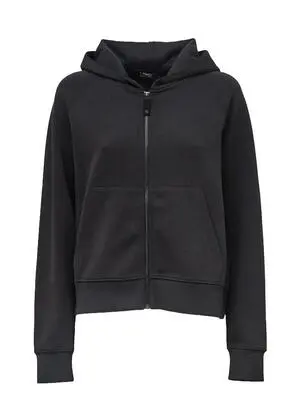 Max Mara Hooded Zip-up Hoodie With Embroidered Logo - Gray