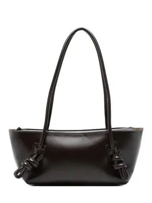 Hereu Knotted Leather Shoulder Bag - Brown