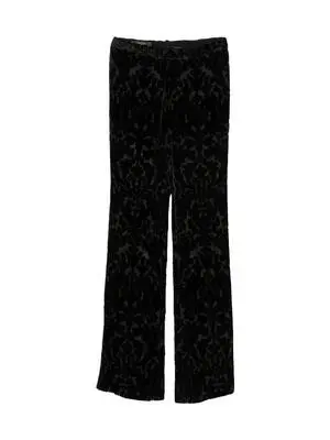 Gucci Flared Velvet Trousers - Black