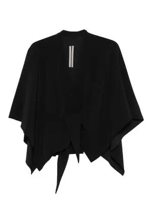 Rick Owens V-neck Short Sleeve Top - Black