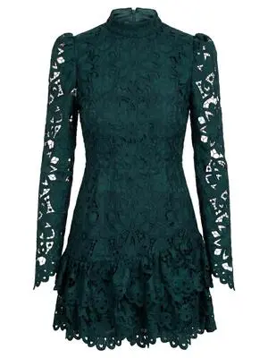 Yumi Kim Robyn Lace Dress With Ruffled Tier - Green