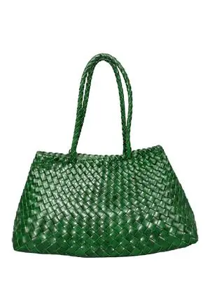 RIMINI Woven Vegan Leather Carry-on Bag - Green