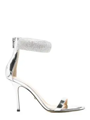 Mach & Mach Embellished Stiletto Sandals - Silver