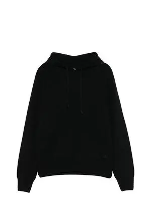 TOM FORD Cashmere Hoodie With Appliqué Logo - Black