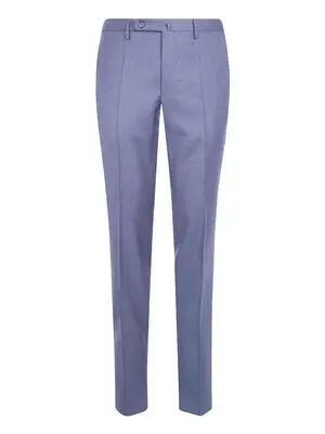 Incotex Virgin Wool Tailored Trousers - Blue