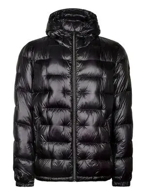 Herno Quilted Hooded Jacket - Black