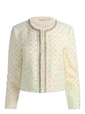 Alice + Olivia Thomasina Tweed Jacket - White