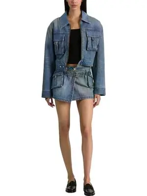 Alice + Olivia Brandy Cargo Mini Skirt - Blue