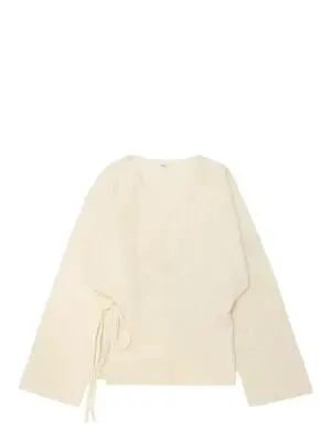 TAIGA TAKAHASHI Cashmere Wrap Cardigan - Neutrals