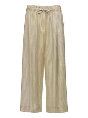 Magda Butrym Striped Cropped Trousers - Neutrals