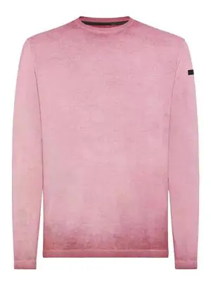 RRD Faded Effect Crew Neck Sweater - Pink