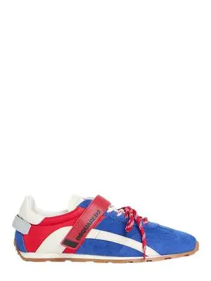 Dsquared2 Paneled Logo-print Touch-strap Sneakers - Blue