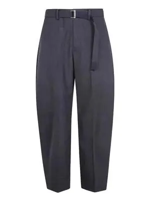 Sacai Belted Tailored Trousers - Brown
