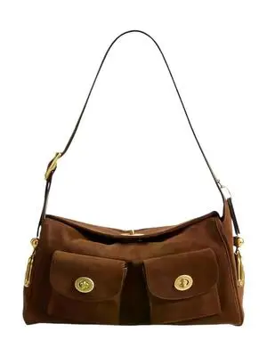 COACH Turnlock Haversack Shoulder Bag - Brown