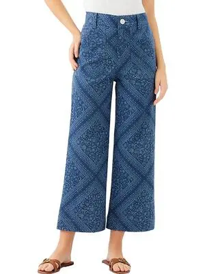 Fifteen Twenty Rylee Cropped Wide Leg Pants - Print