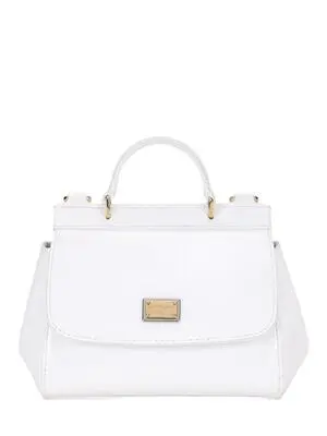 Dolce & Gabbana Dolce & Gabbana Mini Sicily Bag In Patent Leather White