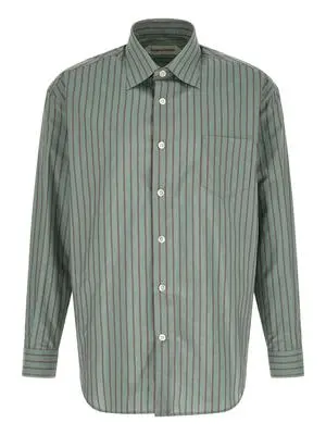 NAMACHEKO Striped Button-up Shirt - Light Blue