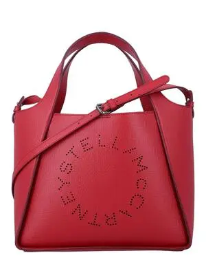 Stella McCartney Alter Mat Mini Tote Handbag With Detachable Pouch And Adjustable Shoulder Strap - Raspberry