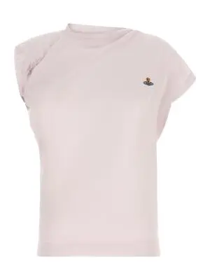 VIVIENNE WESTWOOD Hebo' Asymmetrical Cotton Top - Pink