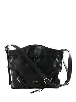 Givenchy Small Voyou Bucket Bag In Shiny Leather - Black
