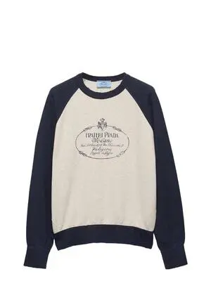 Prada PRADA Cotton Sweatshirt With Archive Logo Cream