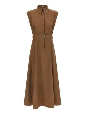 Brunello Cucinelli Chemisier Dress - Brown