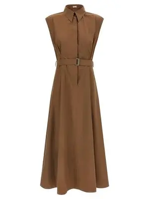 Brunello Cucinelli Chemisier Dress - Brown