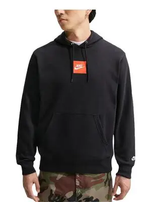 Nike Club French Terry Hoodie - Black/white