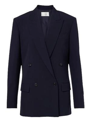 THE ROW Paden Virgin Wool Double-breasted Blazer - Black