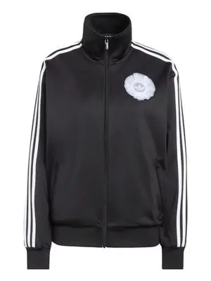 ADIDAS ORIGINALS Zip-up Sweatshirt With Stripe Detail - Black