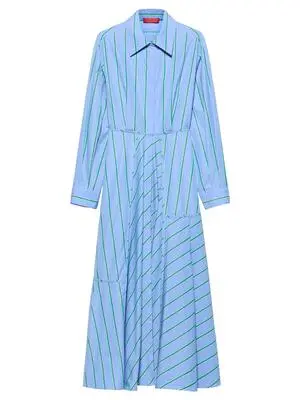 Max & Co. Cotton Striped Shirt Dress - Blue