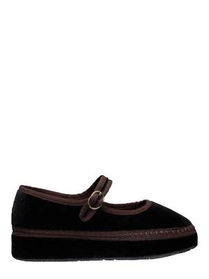 FLABELUS Platform Mary Jane Flat - Black