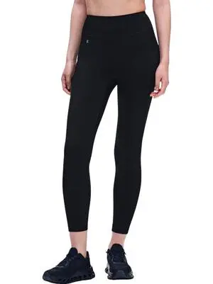 On 7/8 Train High Waist Pocket Leggings - Black