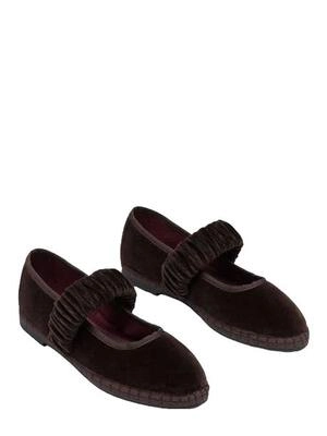 FLABELUS Mafalda Mary Jane Flat - Brown