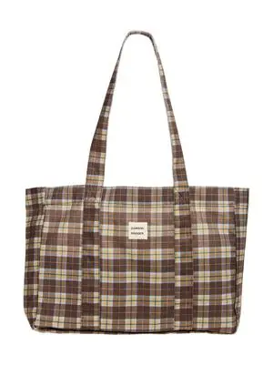 DAMSON MADDER Check Tote Bag - Brown Multi