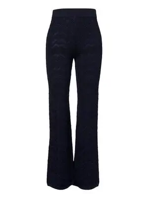 Missoni Zigzag High-rise Flared Trousers - Blue