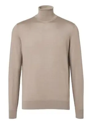 Zegna Cashmere And Silk Turtleneck - Beige