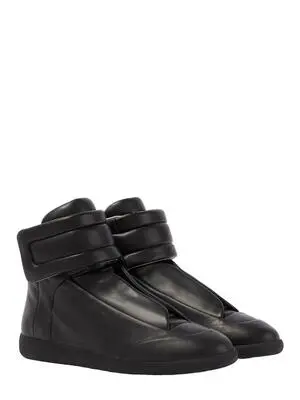MAISON MARGIELA Future Leather High-top Sneakers - Black