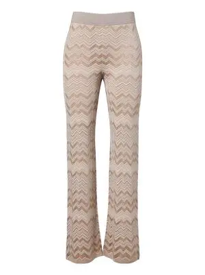 Missoni Zigzag Flared Pants - Beige
