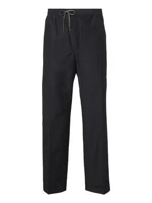 MAISON MARGIELA Cotton And Silk-blend Straight Pants In Dark - Blue