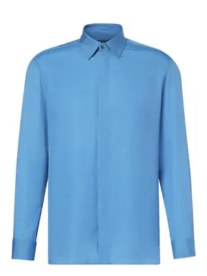TOM FORD Cotton And Silk Shirt - Blue