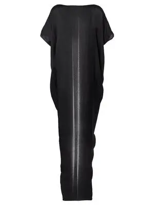 Rick Owens Dagger Printed Satin Maxi Dress - Black