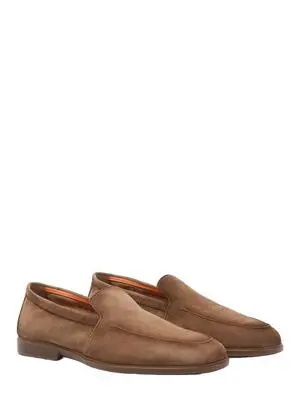 Santoni Suede Loafers - Brown