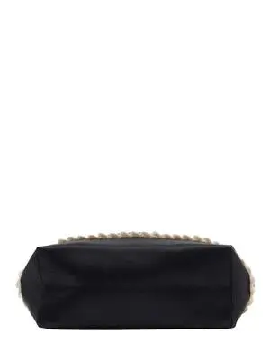 Magda Butrym Silk Wool Crochet Trimmed Clutch - Black