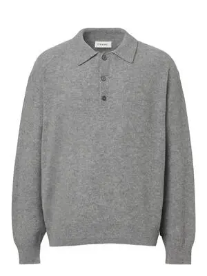 FRAME Wool Polo Sweater - Grey