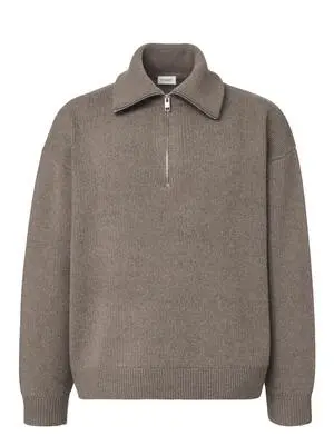 FRAME Wool Polo Sweater - Grey