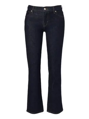 FRAME Cigarette Cropped Straight Jeans - Blue