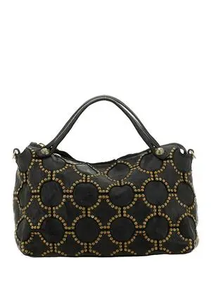 CAMPOMAGGI Studded Leather Handbag - Black