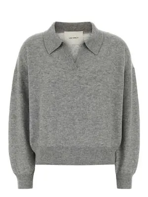 LISA YANG Cashmere V-neck Pullover - Gray