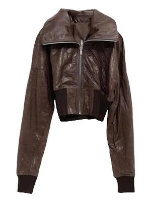 Rick Owens Dracuflight Cropped Bomber Jacket - Grease